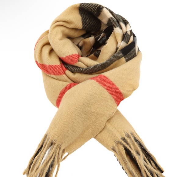 Accessories | Getting Cozy Designer Look Feel Plaid Fringe Scarf | Poshmark